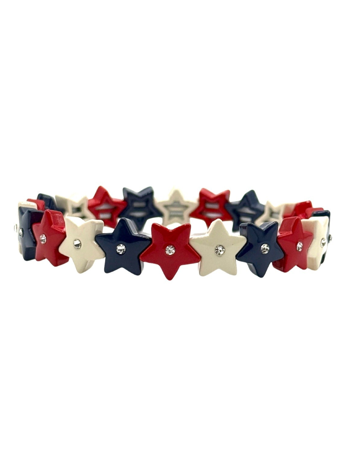 Red, Ivory and Blue Star Bracelet – La Lumiere New York
