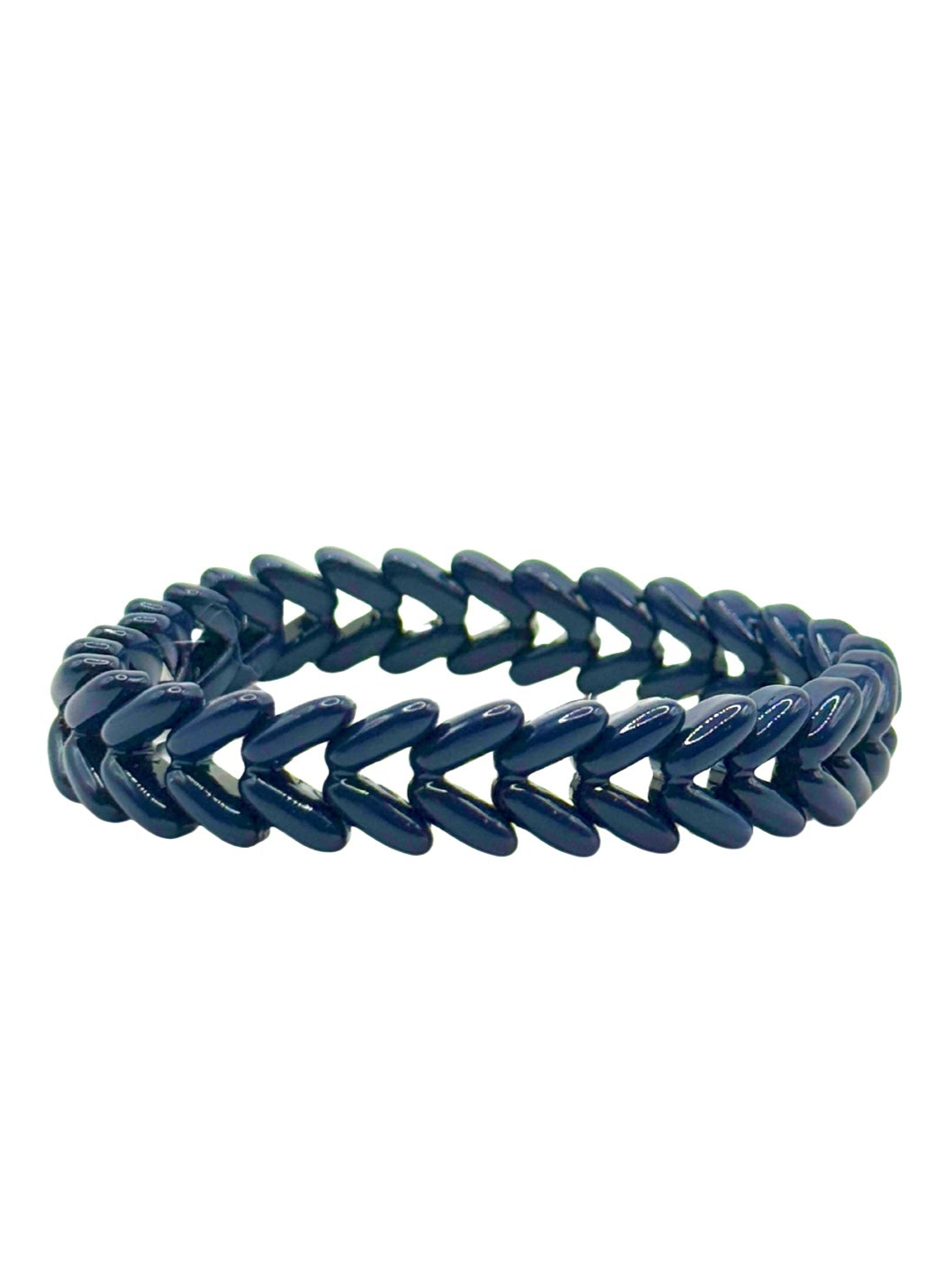 The Navy Waving Wheat Bracelet – La Lumiere New York