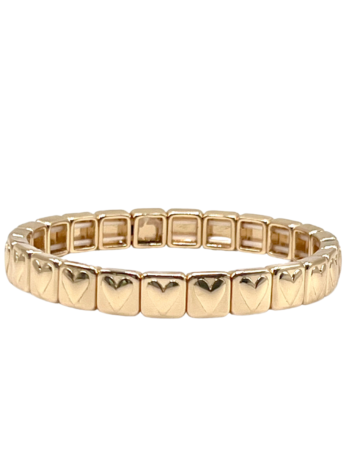 Gold Heart Squares Bracelet – La Lumiere New York