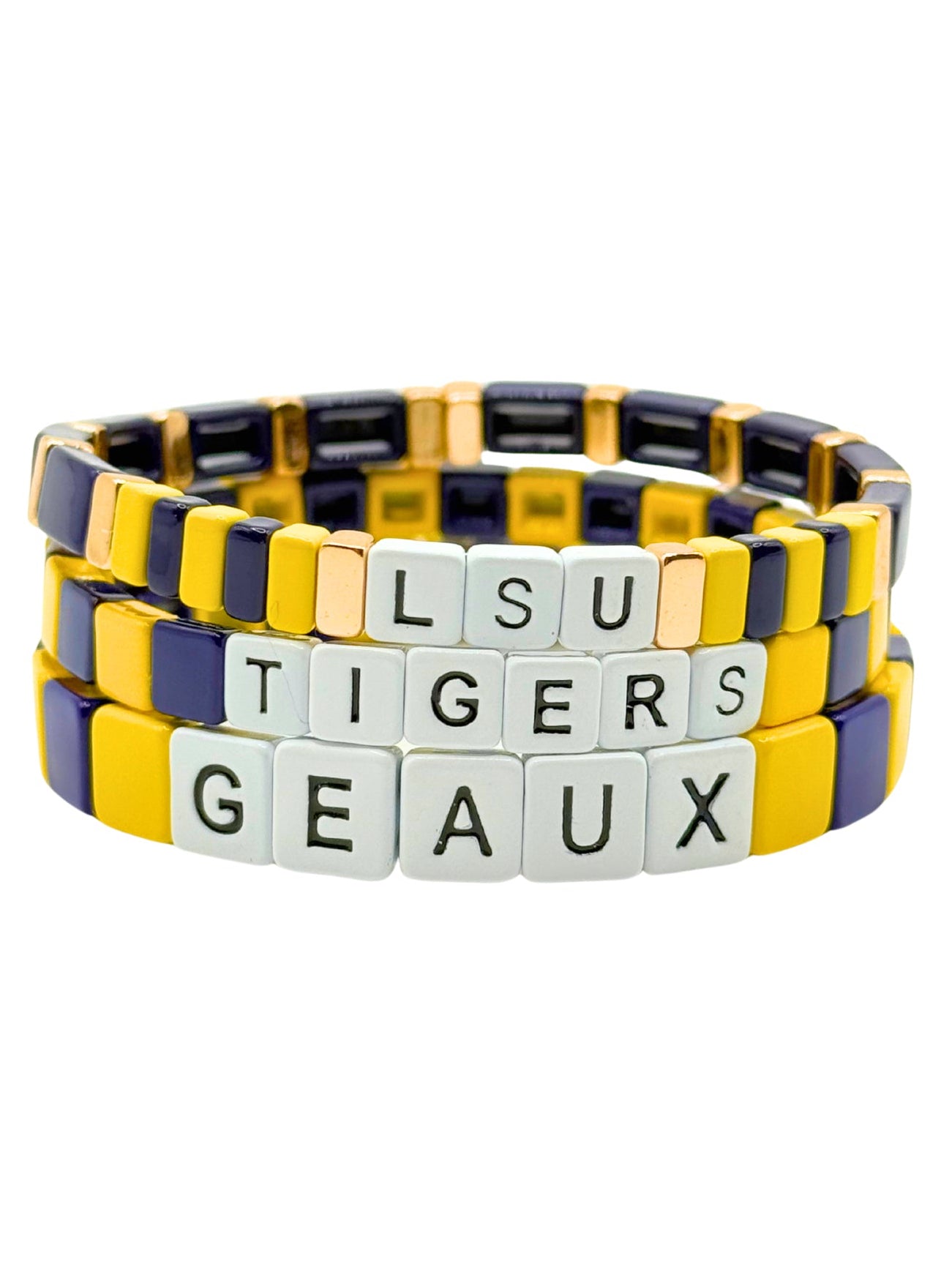 Louisiana State University LSU Tigers Bracelets – La Lumiere New York